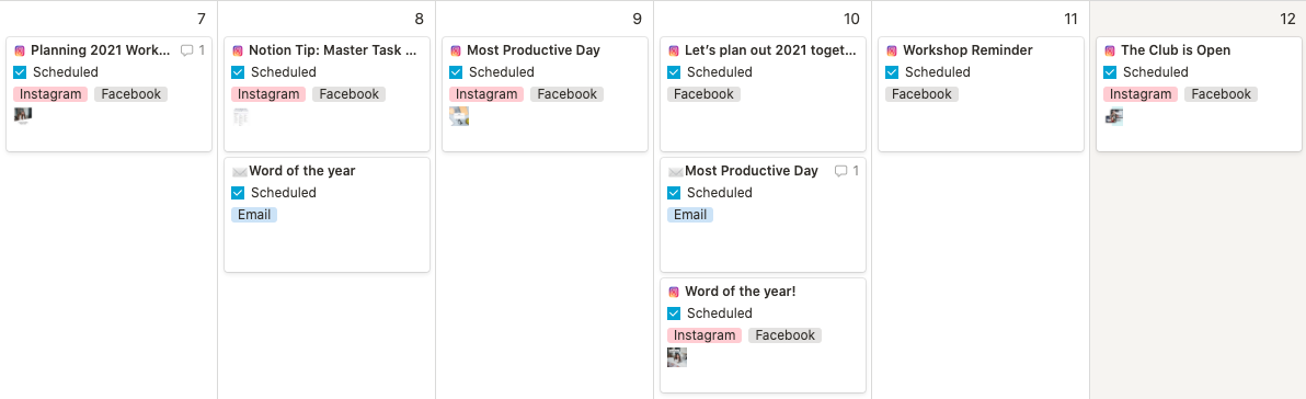 How To Create Your Monthly Content Calendar In Notion Local Creative