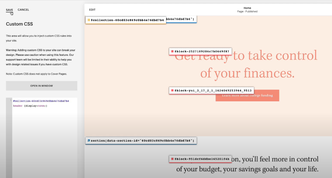 How To Remove Headers In Squarespace Local Creative