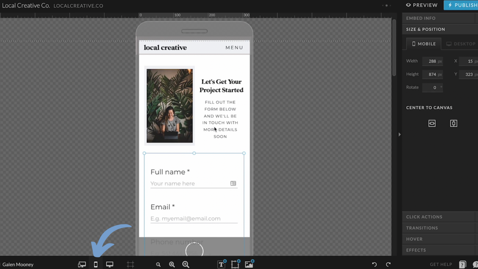 How to Embed A Honeybook Contact Form On Your Website | Local Creative Co